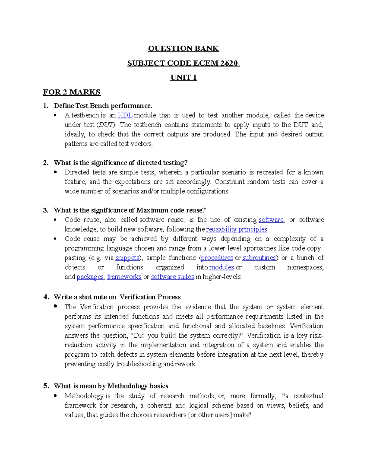 Question BANK ECEM 2620 answers - QUESTION BANK SUBJECT CODE ECEM 2620 ...