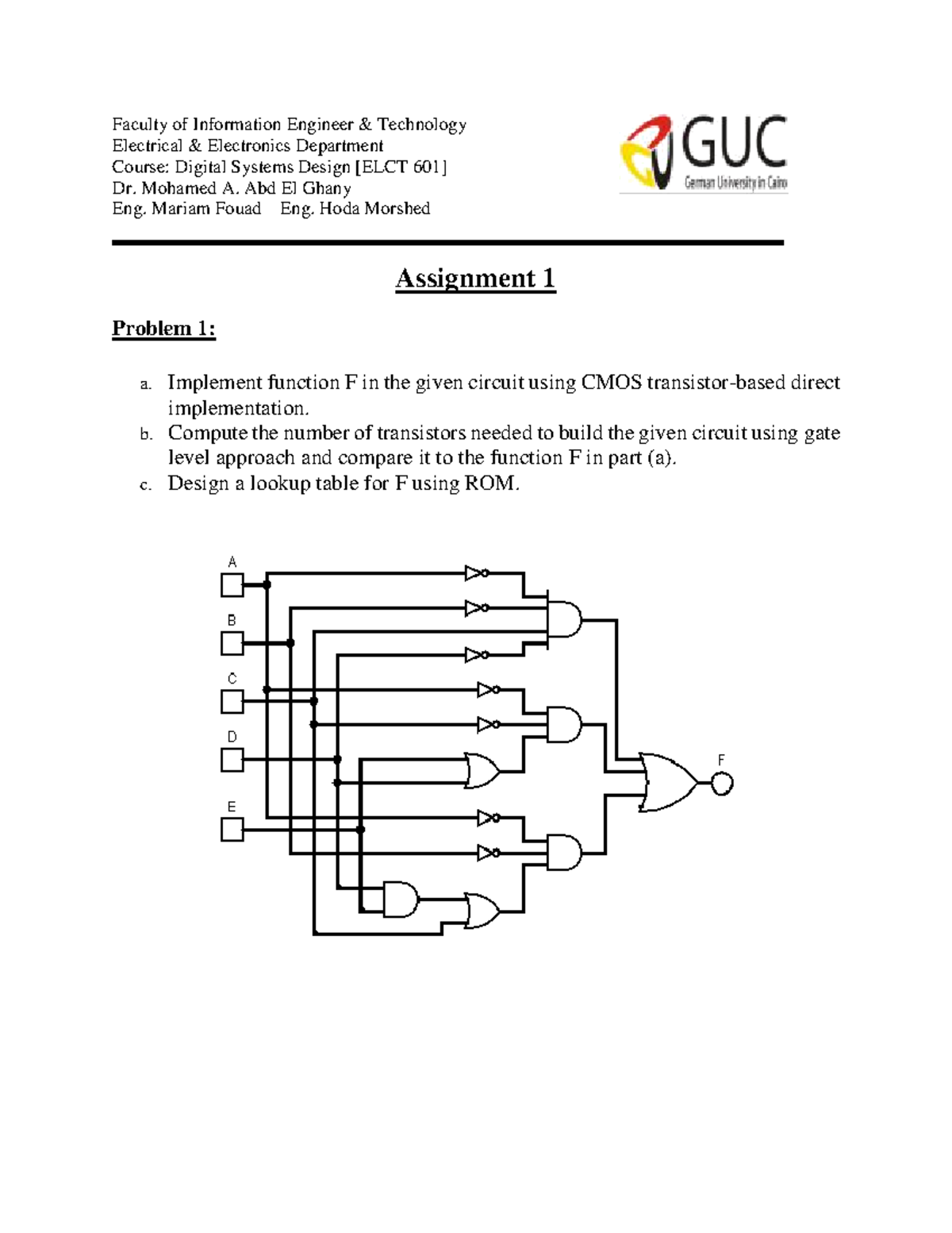 Assignment 1 Summer 2020 - Faculty of Information Engineer & Technology ...