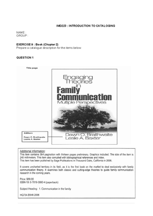 Outline OF THE ISBD AND THE Punctuations - ISBD 2011 A Outline of the ...