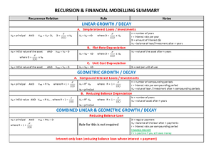 Core: Finance and Recursion Notes - RECURSION AND FINANCIAL MODELLING ...
