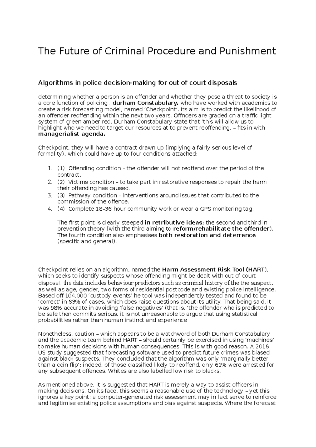 1 The Future of Criminal Procedure and Punishment - The Future of ...