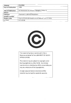 AFL1501 Study Guide - Notes - Module Overview - Getting started Start ...