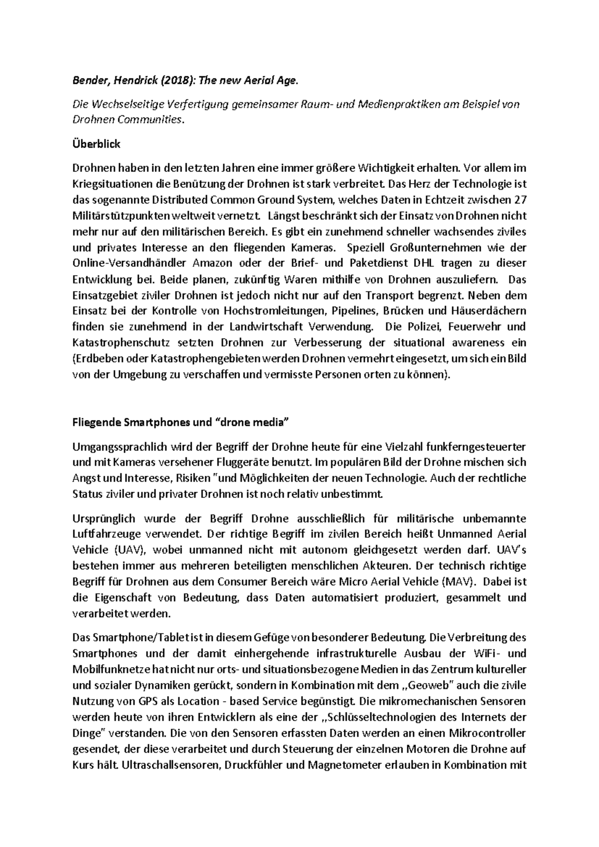 The new Aerial Age Bender - Bender, Hendrick (2018): The new Aerial Age ...