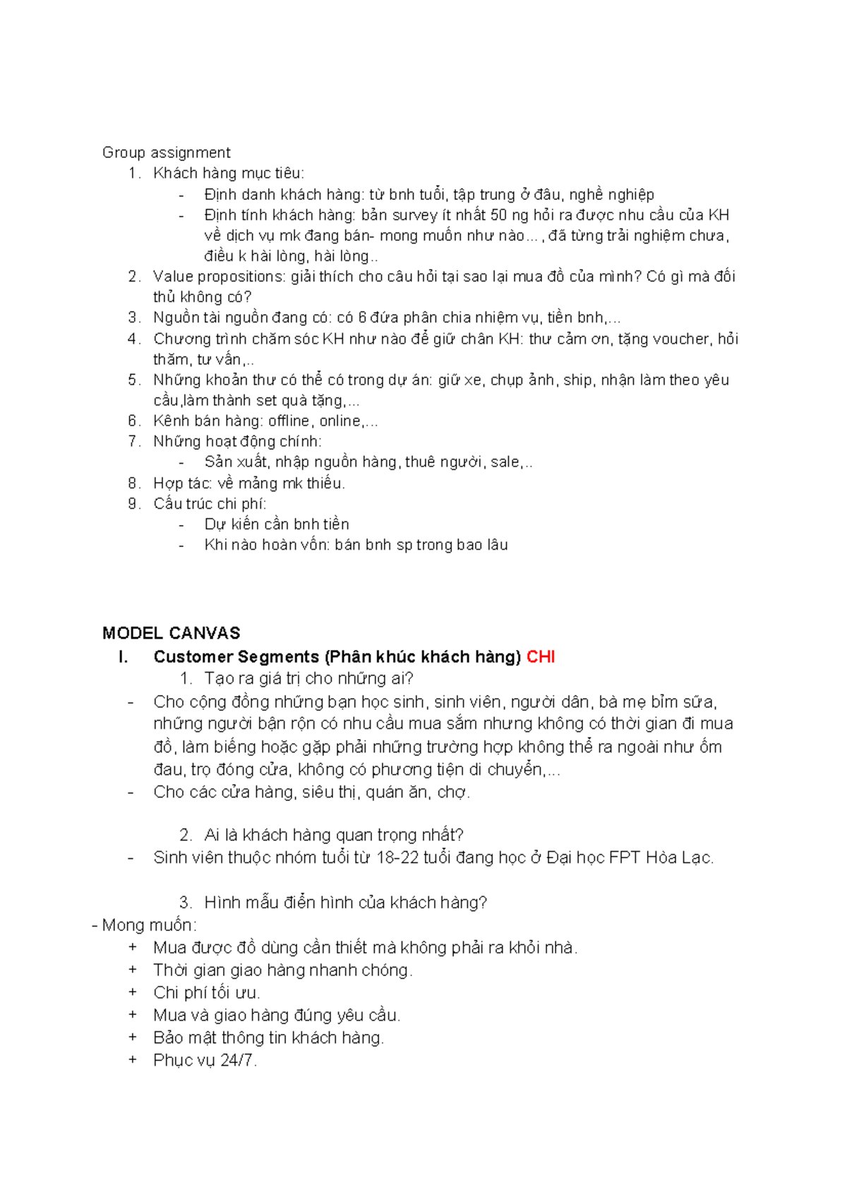 SAL301 - Group Project - Group assignment 1. Khách hàng mục tiêu ...