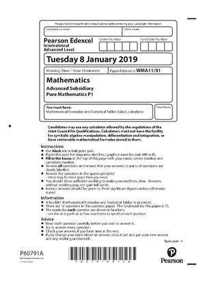 G4 Maths revision Anb - Edexcel Mathematics - Studocu