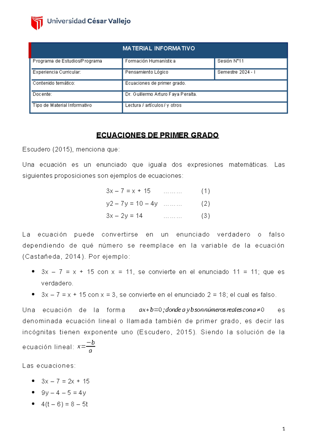 Pensamiento EN Acción 11 - MATERIAL INFORMATIVO Programa de Estudios ...