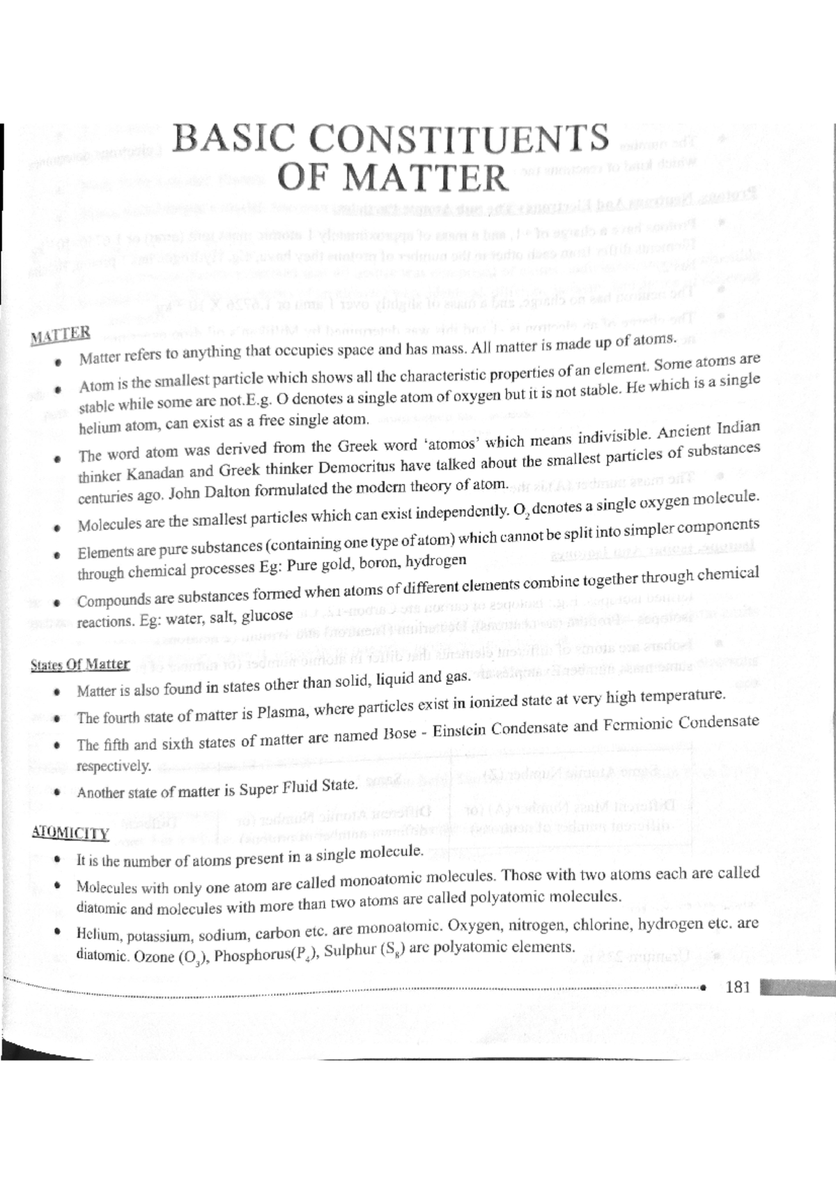 Important points and multiple choice question of Basic Constituents of ...