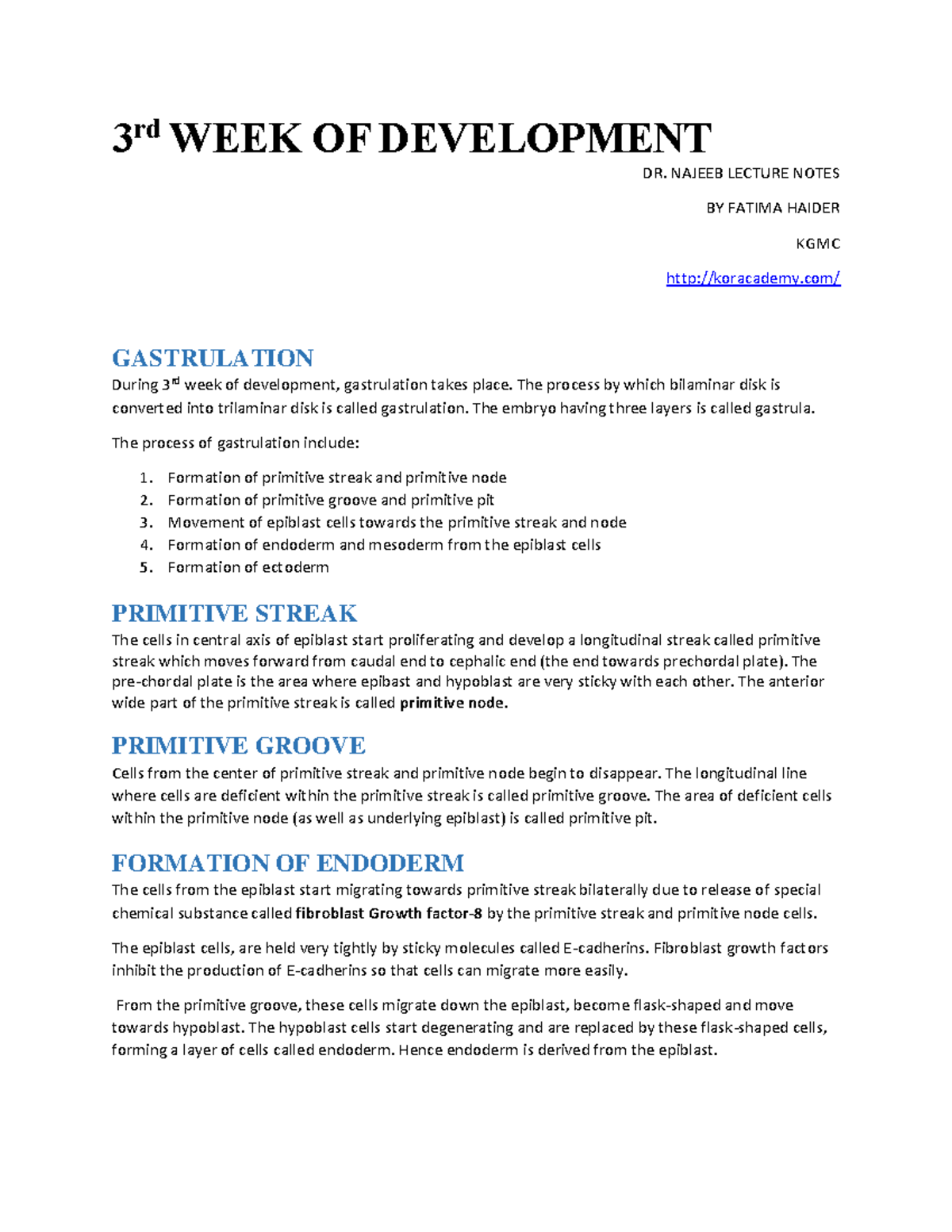 08 - 3rd WEEK OF Development - 3 rd WEEK OF DEVELOPMENT DR. NAJEEB ...