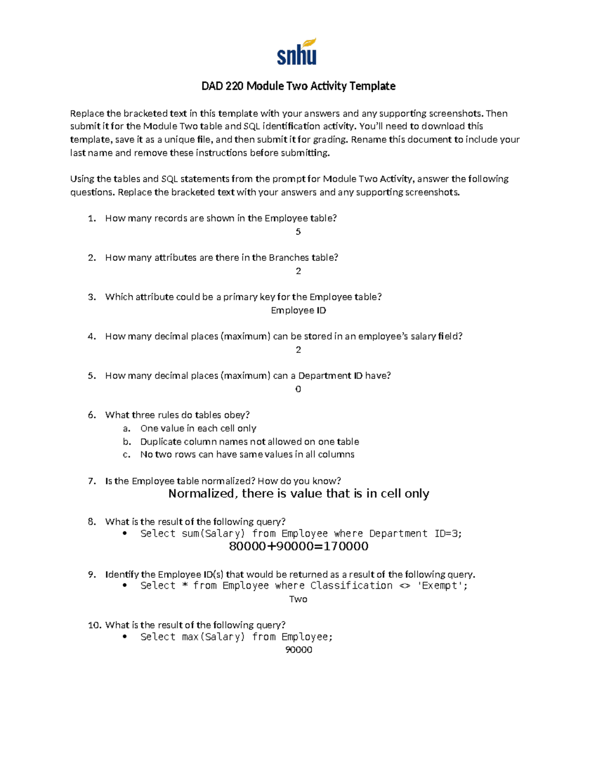 DAD 220 Module Two Activity Template - DAD 220 Module Two Activity ...