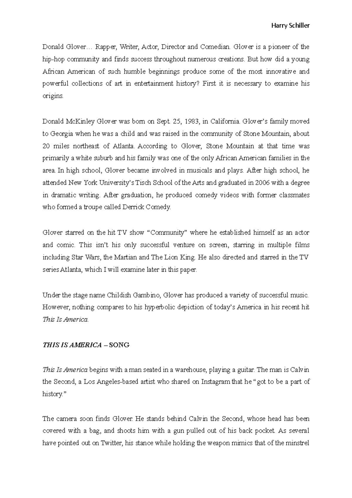 Donald Glover letter - Donald Glover... Rapper, Writer, Actor, Director ...