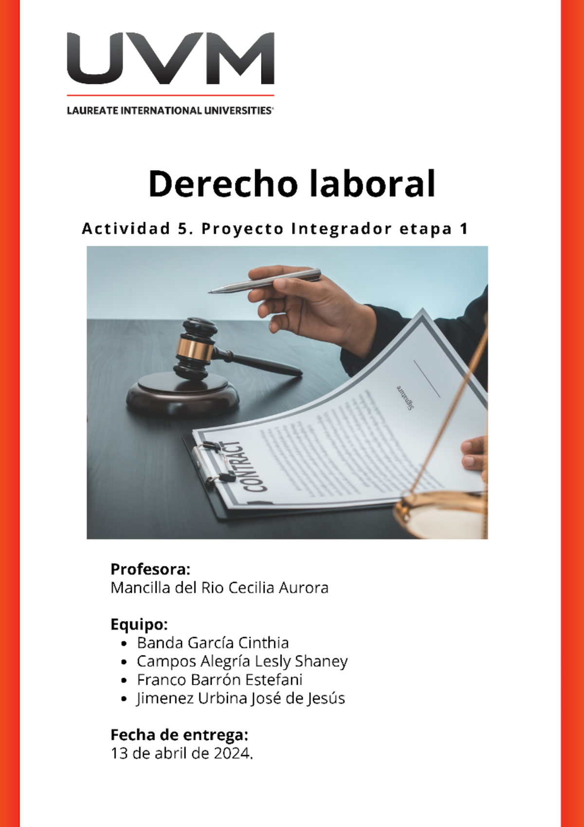 Derecho Laboral PIE 1 - Proyecto integrador etapa 1 - Studocu