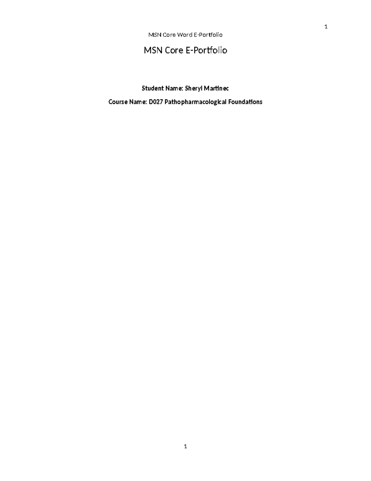 Msn core word e-portfolio final - MSN Core Word E-Portfolio MSN Core E ...