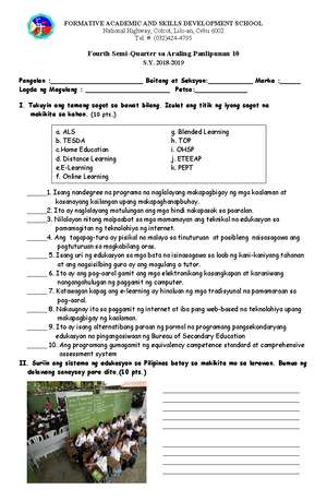 FILIPINO 10 LESSON PLAN - DETAILED LESSON PLAN (DLP) FORMAT DLP Blg ...
