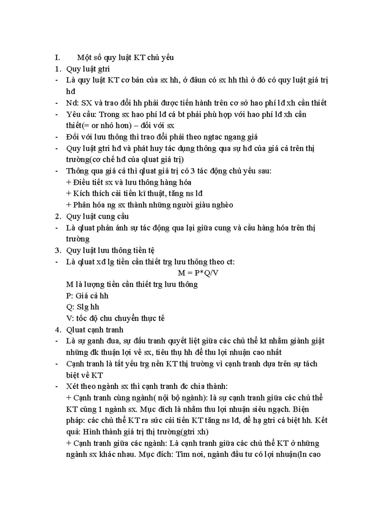 3 - tl hoc tap ca nhan - I. Một số quy luật KT chủ yếu Quy luật gtri Là quy luật KT cơ bản của ...