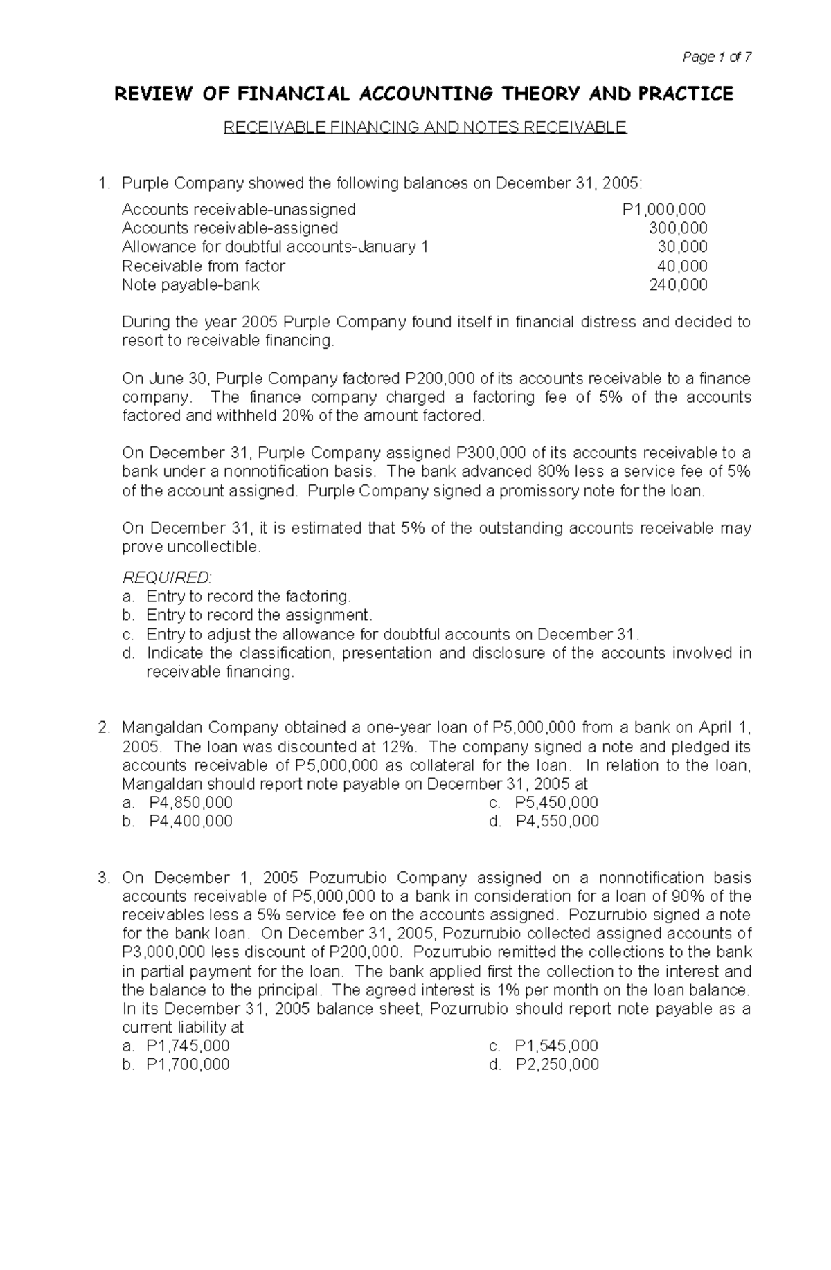 Pdfcoffee financial accounting receivables pdf free - REVIEW OF ...