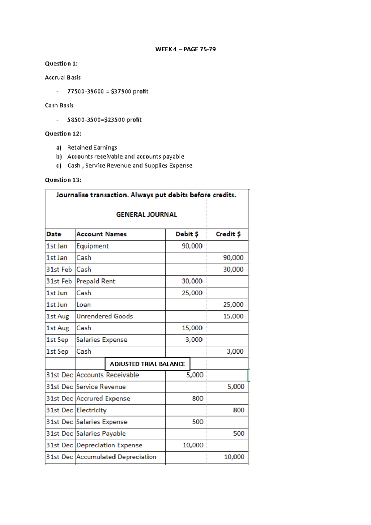 Accounting Week 5 Homework Answers - WEEK 4 – PAGE 75- Question 1 ...