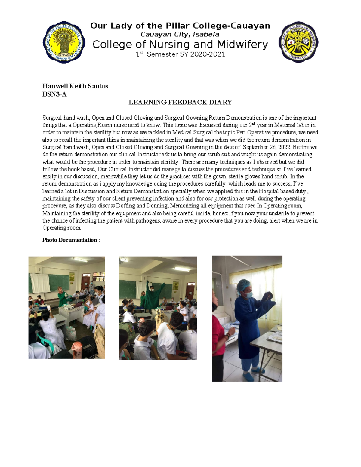 LFD Retdem - Dhyret BallesterosDhyret Ballesteros - Our Lady of the Pillar College-Cauayan ...