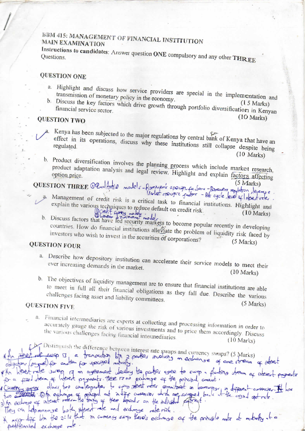 BBM 415 Management OF Financial Information - Barchelor's of Business Management - Studocu