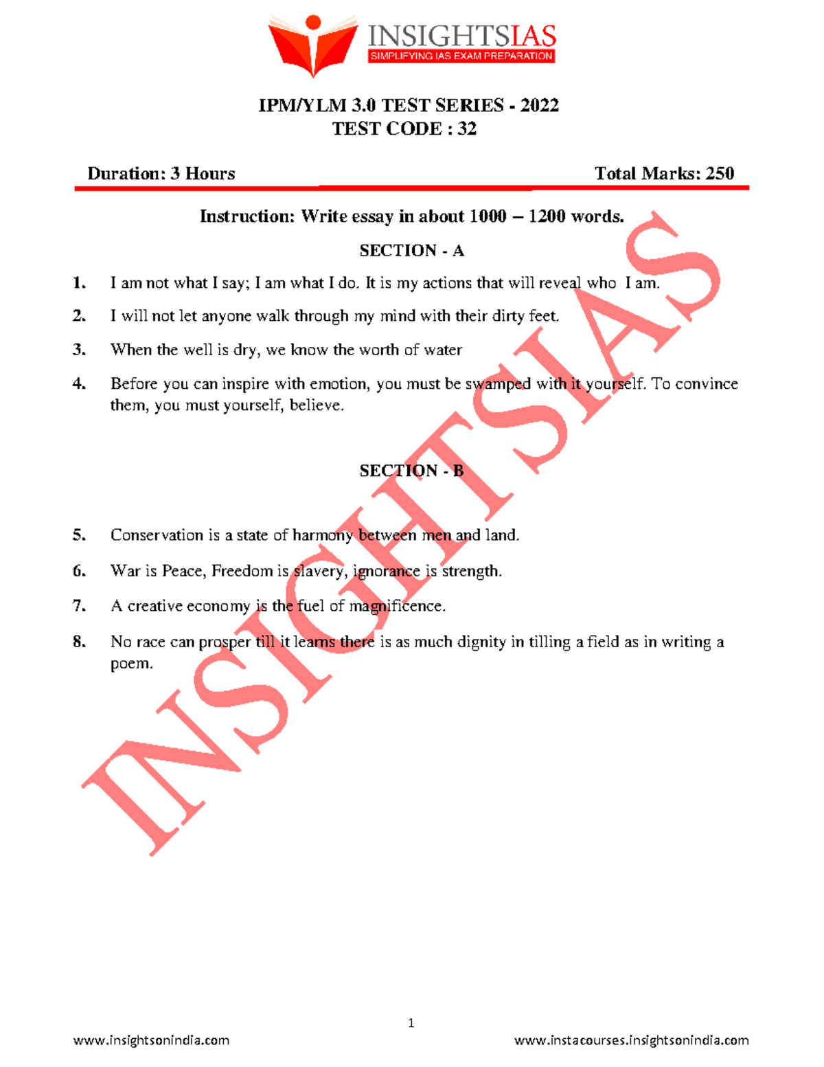 IPM-3-0-Test-Series-2022-Test- 32 (Breakthrough Test)-QP - 1 IPM/YLM 1 ...