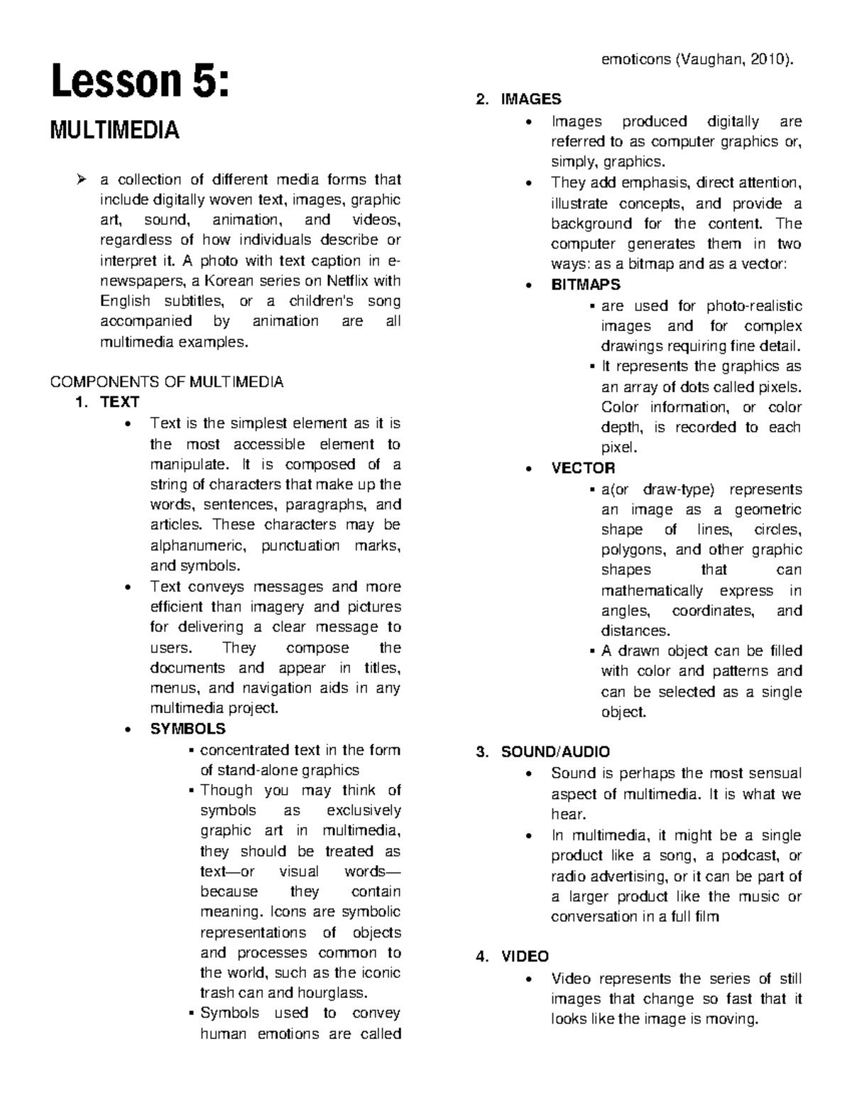 ELIE Lesson 5 AND 6 - art is beautiful - Lesson 5: MULTIMEDIA a ...