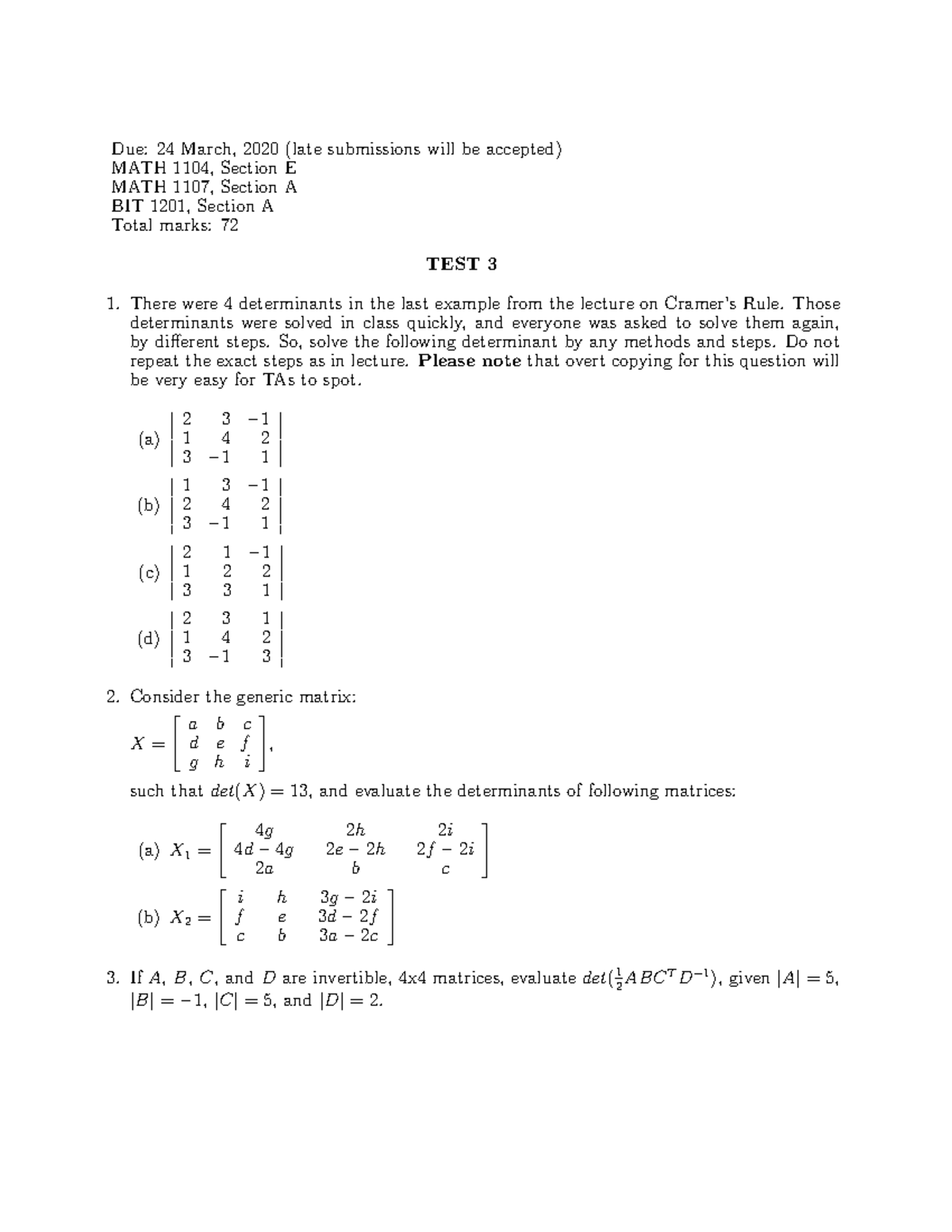 Test3 - Due: 24 March, 2020 (late submissions will be accepted) MATH ...