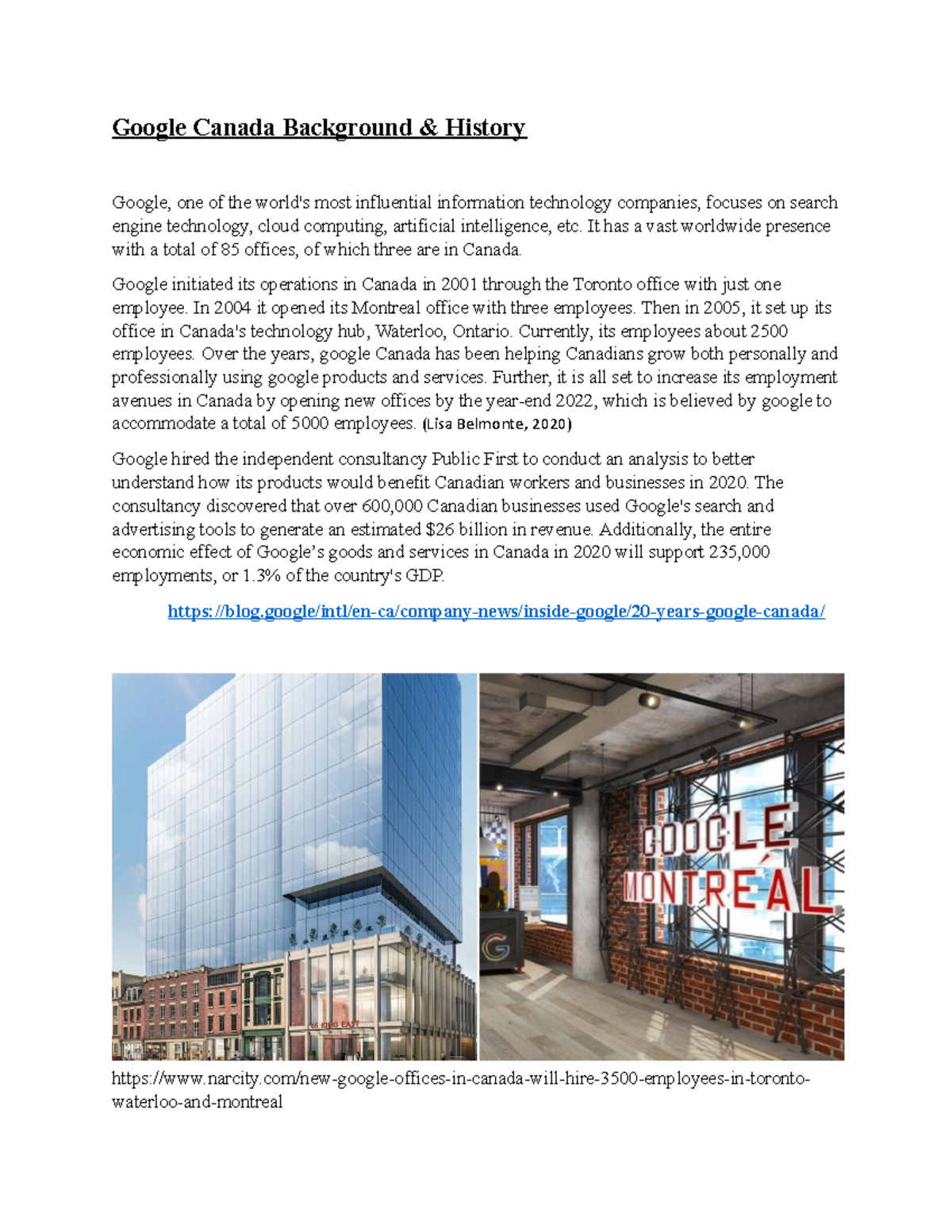 Google canada history - Google Canada Background & History Google, one ...