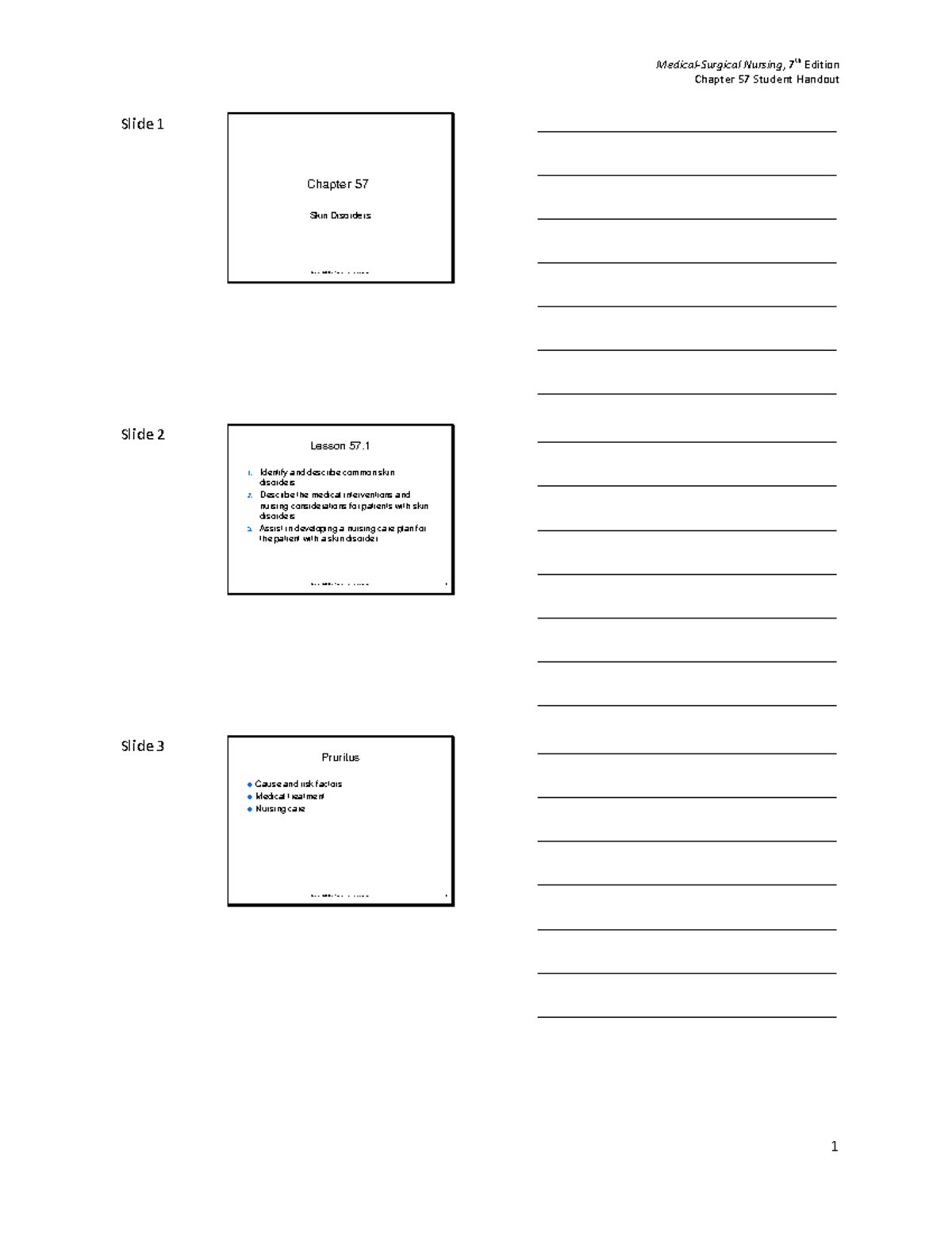 Chapter 057 - Chapter 57 Student Handout Slide 1 Copyright © 2020 by ...