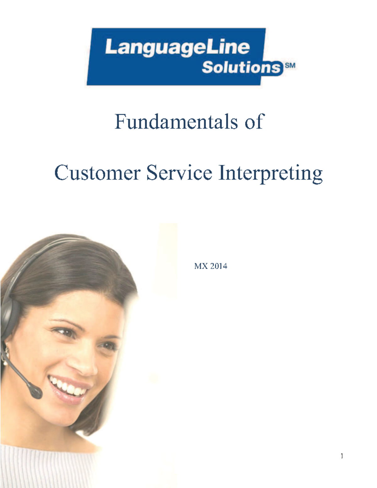 Fund of Int Manual - Lenguage Line Solutions "Fundamentals of Costumer ...