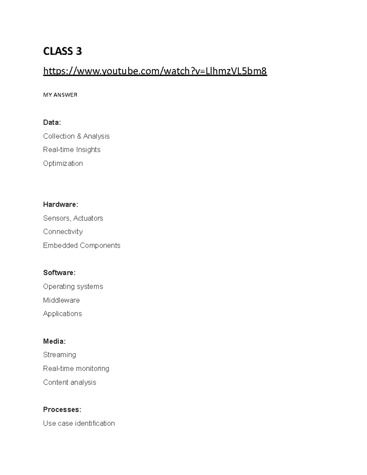 Class 3 EXER - AAAAAA - CLASS 3 youtube/watch?v=LlhmzVL5bm MY ANSWER ...