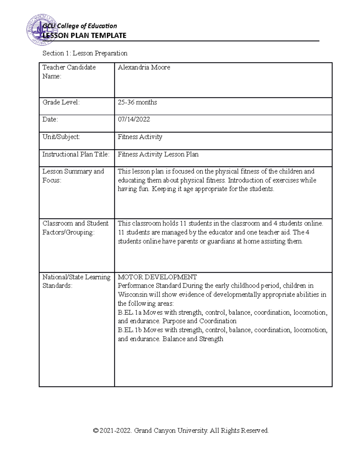 Coe-lesson-plan-template ece-300 t4 - LESSON PLAN TEMPLATE Section 1 ...