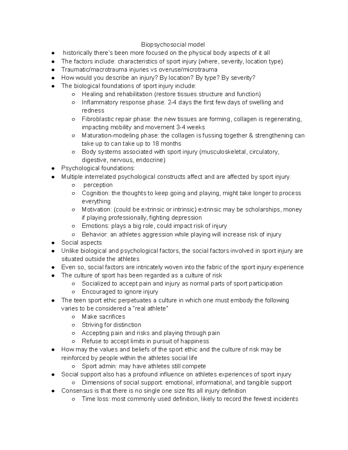 579 Biopsychosocial model - Biopsychosocial model historically there’s ...