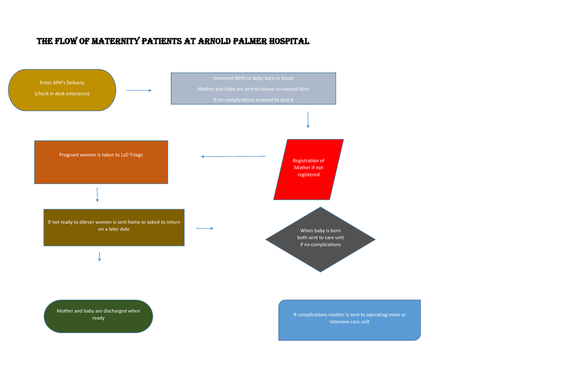 The flow of Maternity patients at Arnold Palmer Hospital - Studocu