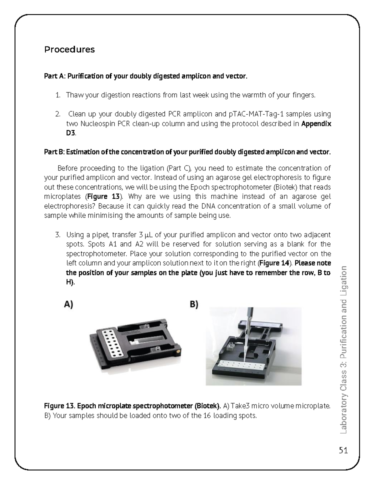 L3 Procedures for the laboratory - Laboratory Class 3 : Purification ...