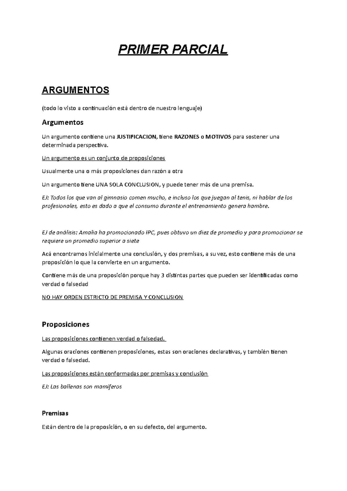 IPC UBA XXI Primer Parcial - PRIMER PARCIAL ARGUMENTOS (todo lo visto a continuación está dentro ...