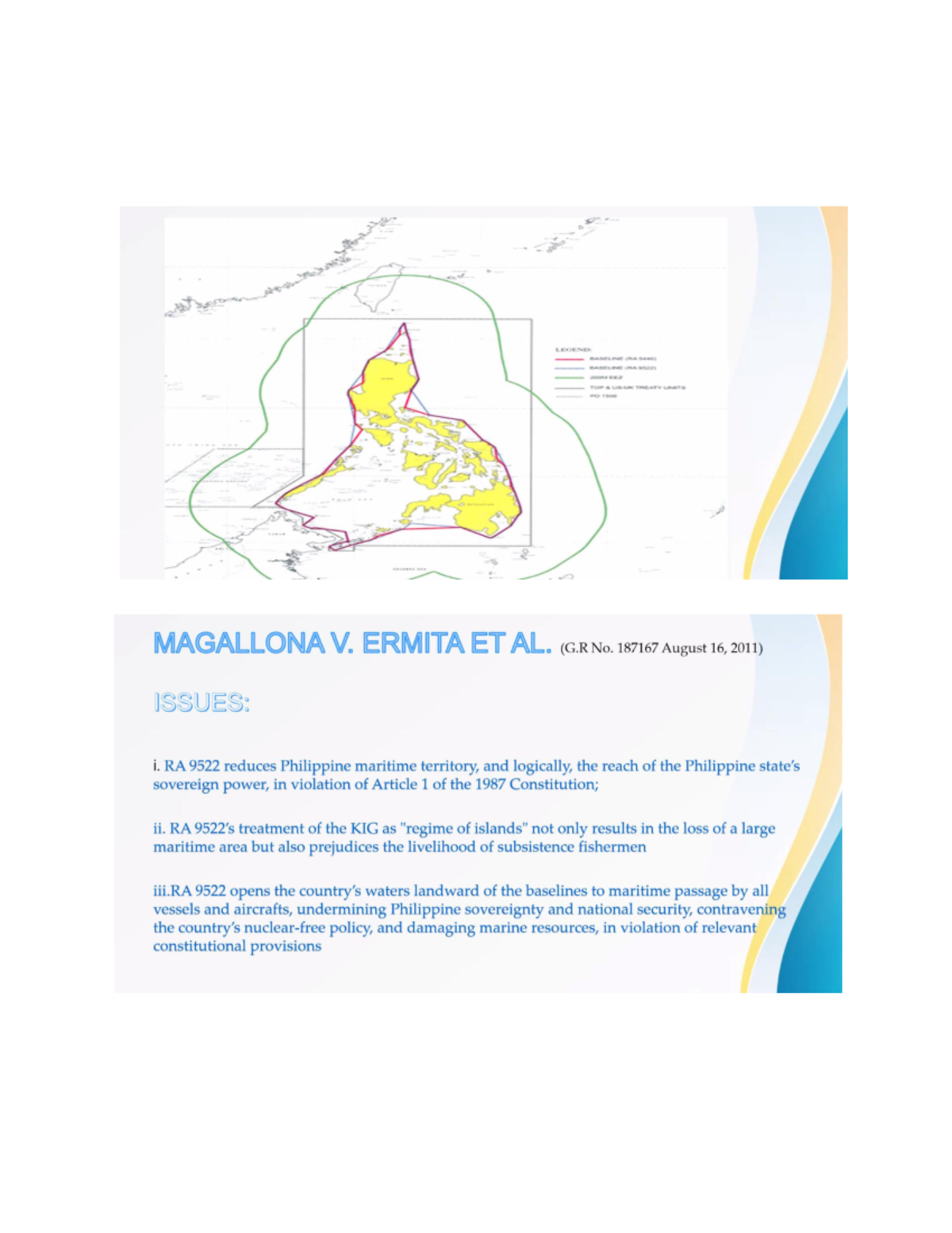 National Territory -Magallona v ermita - Remedial law - Studocu