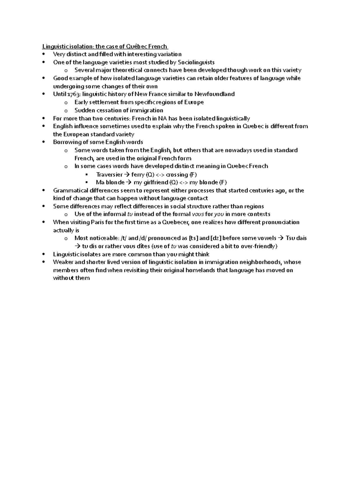 Linguistic isolation - Studocu