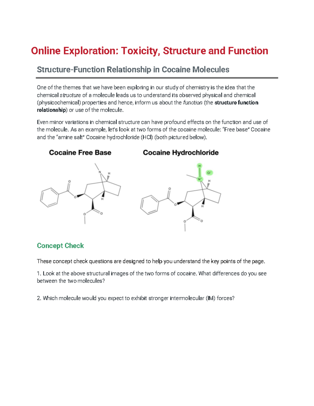 Online Exploration Toxicity - Even minor variations in chemical ...