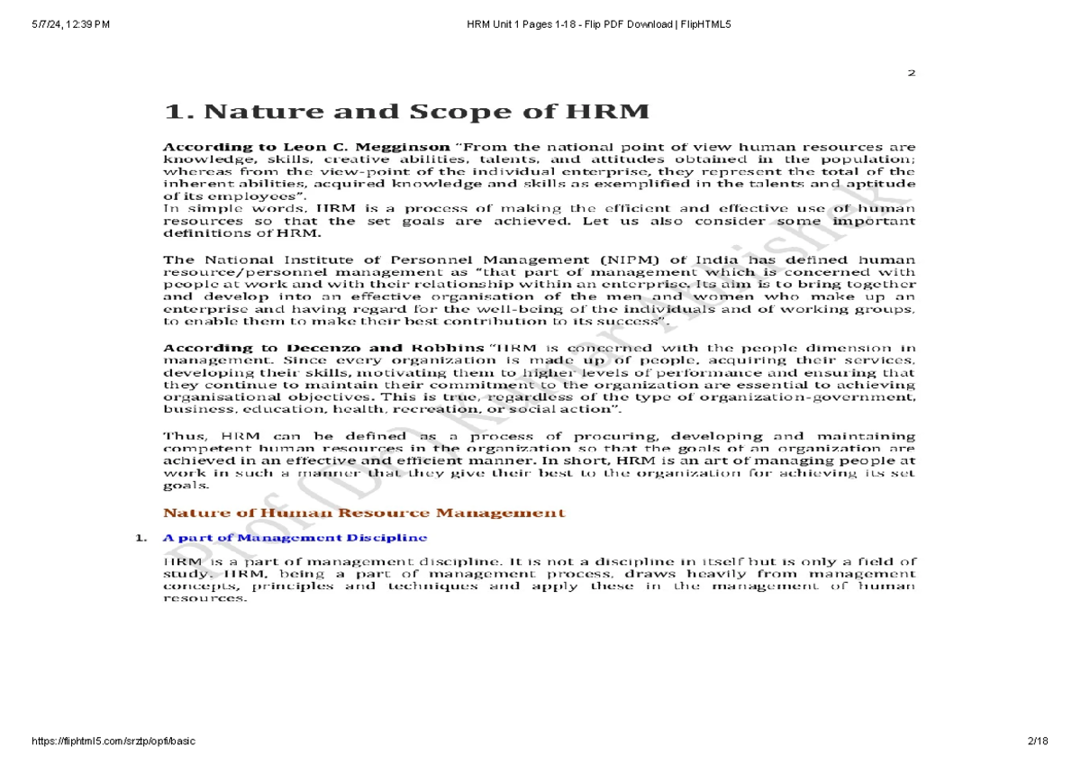 HRM Unit 1 - human resources - Studocu