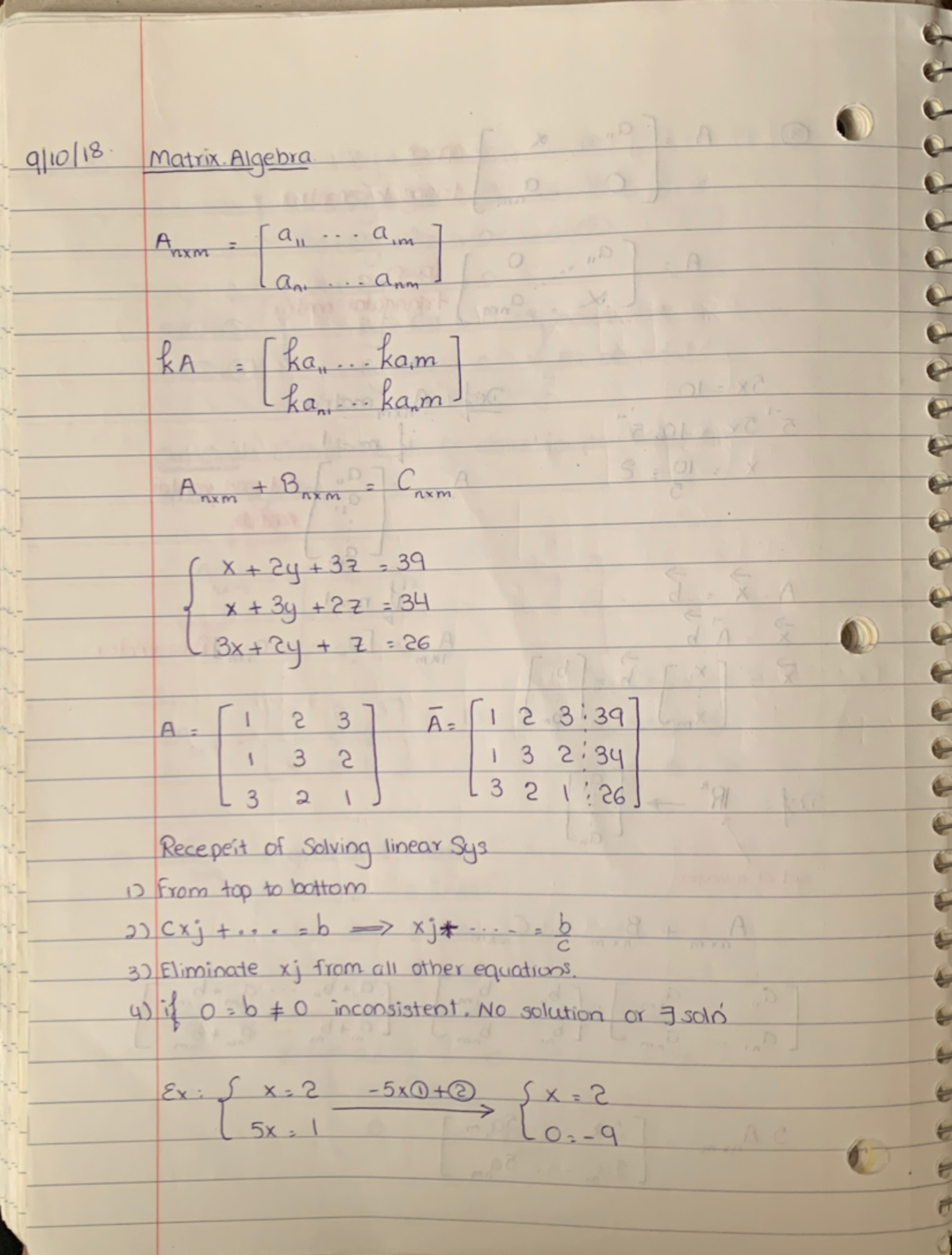 2018 Linear Algebra Lecture Notes Week2 - 21:640:350 - Studocu