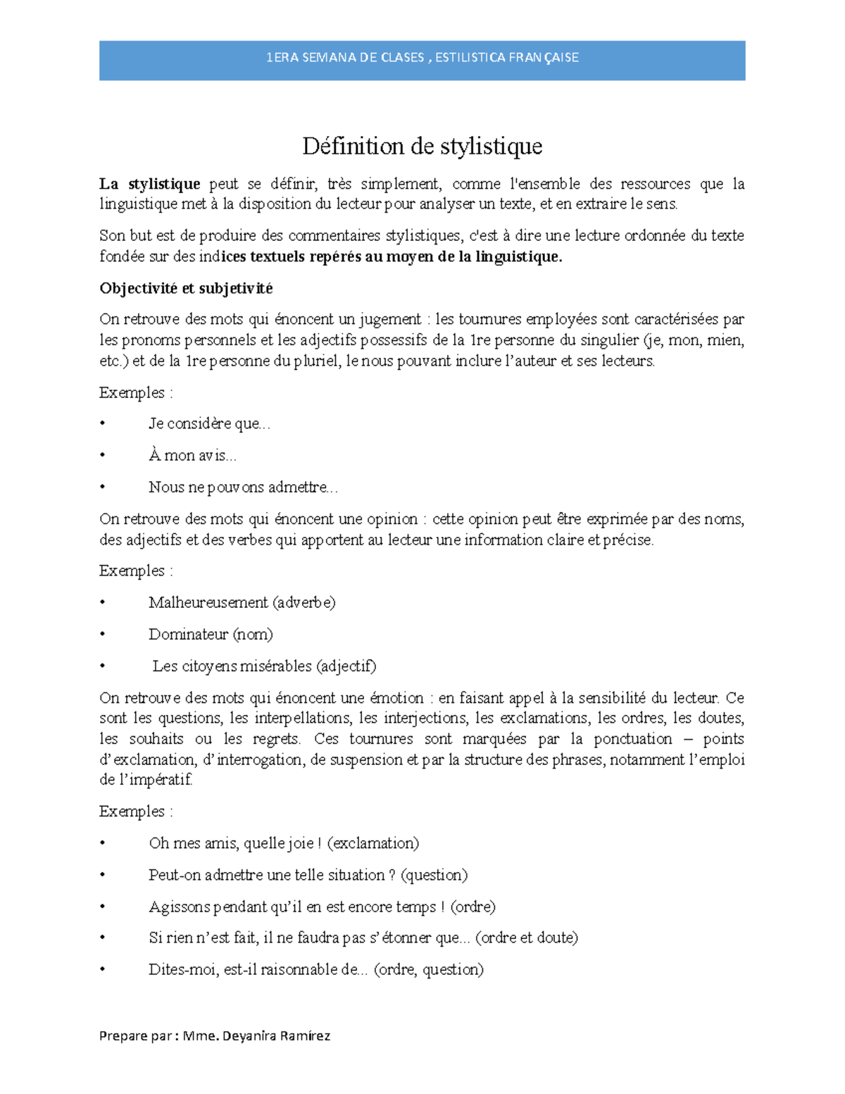 Définition de stylistique - Définition de stylistique La stylistique ...