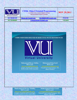 CS302- Midterm Solved MCQS BY Moaaz AND ASAD - CS302- Digital Logic ...