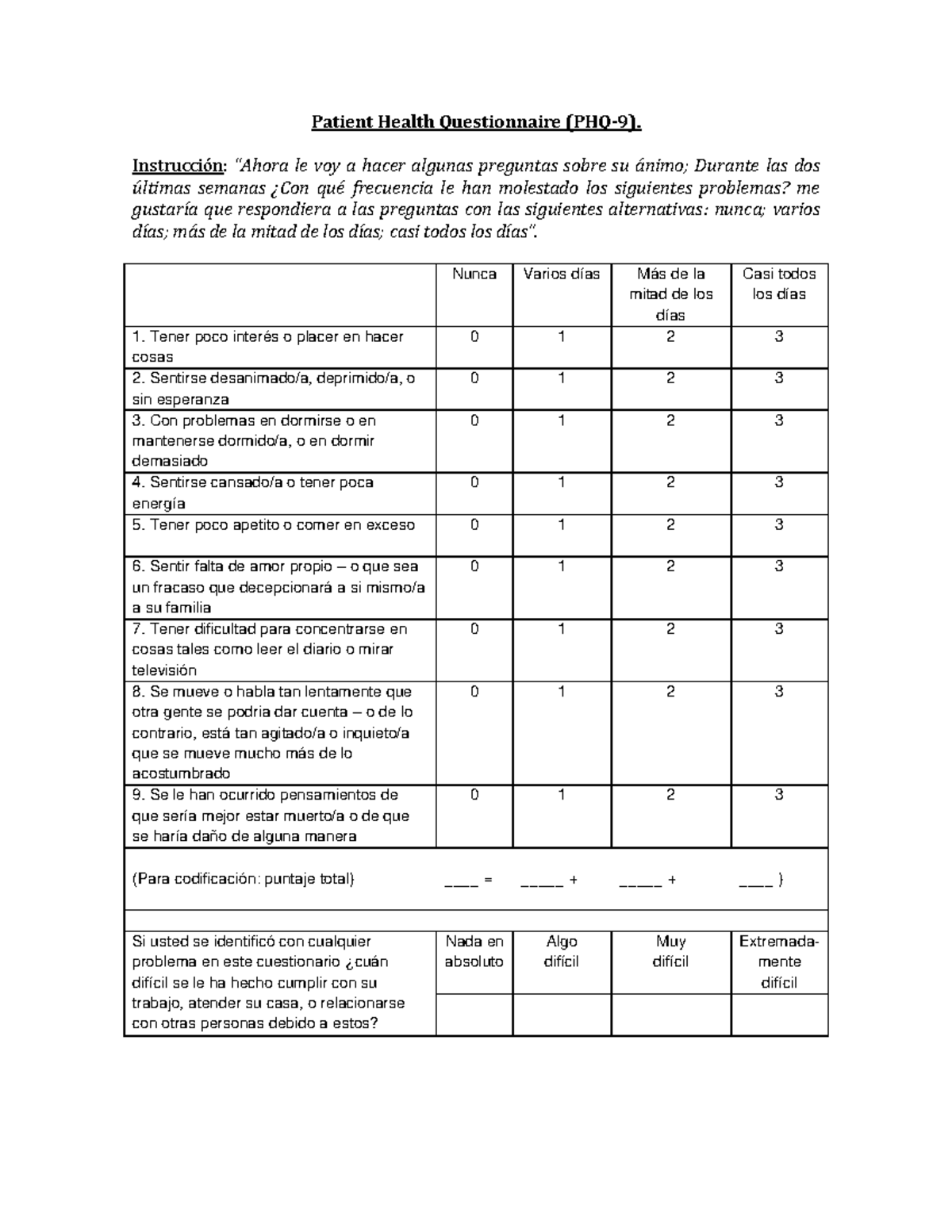 660377450 Material Complementario PHQ 9 - Patient Health Questionnaire ...