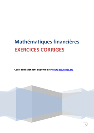 Cours Maths Financière 1 - COURS DE MATHEMATIQUES FINANCIERES A l9usage ...