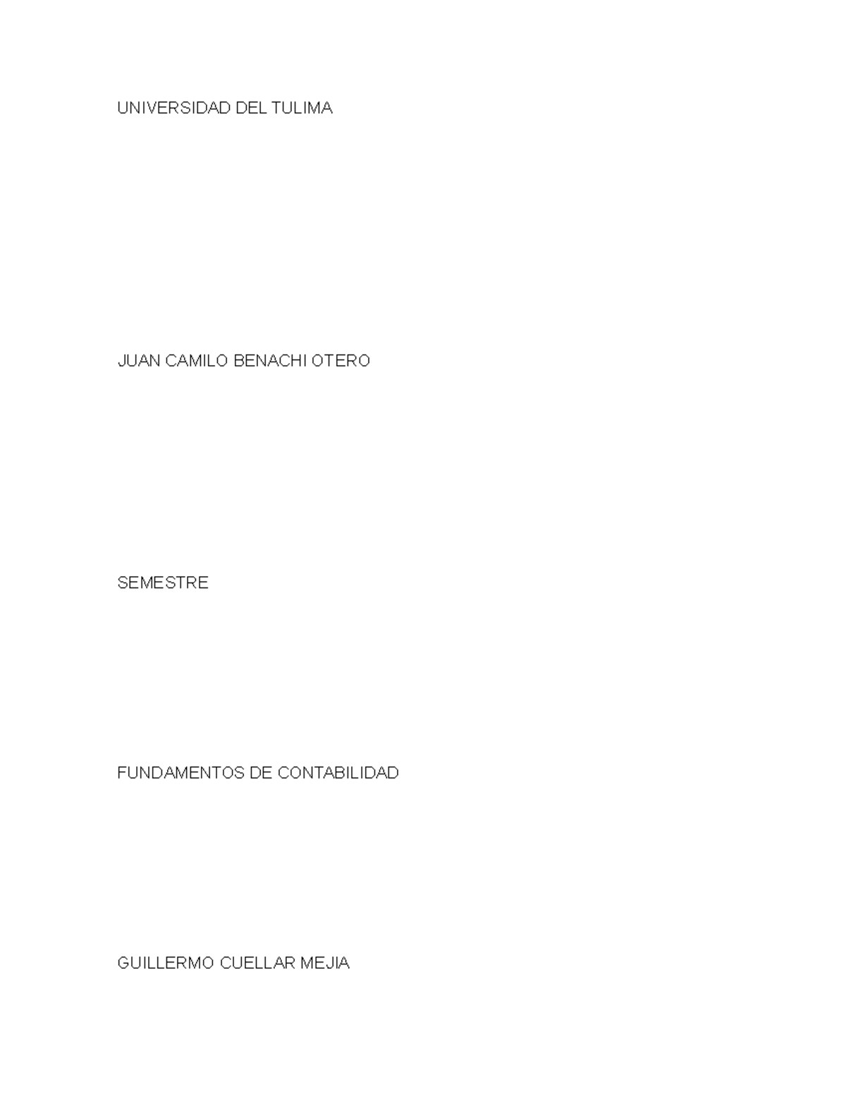 Tarea concepto universal camilo benachi - UNIVERSIDAD DEL TULIMA JUAN ...