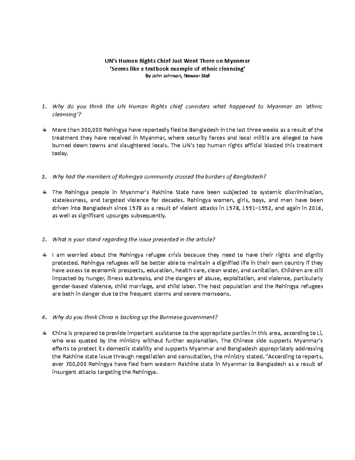 Global Divide Activity - UN's Human Rights Chief Just Went There on ...