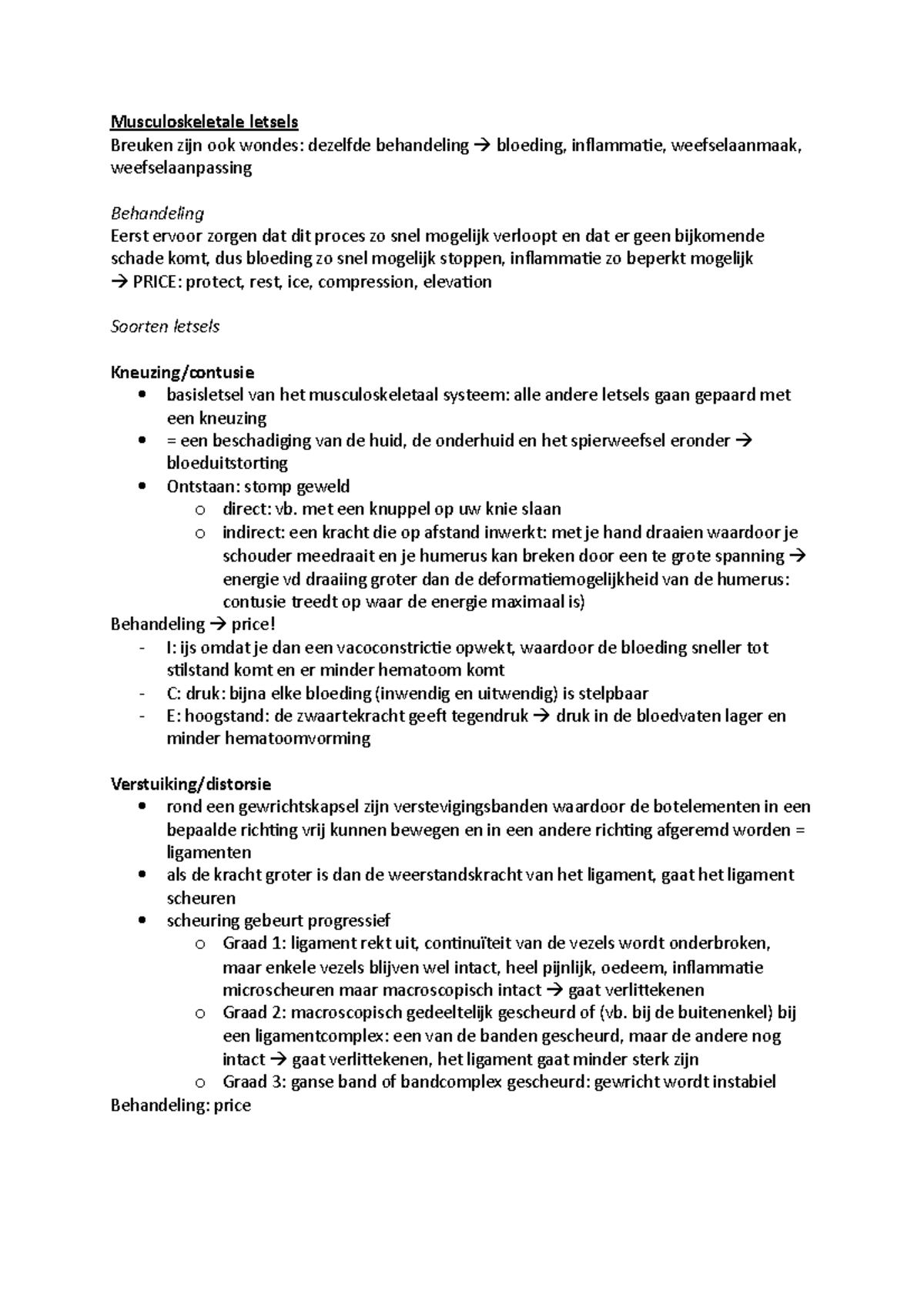 Musculoskeletale letsels - Musculoskeletale letsels Breuken zijn ook ...