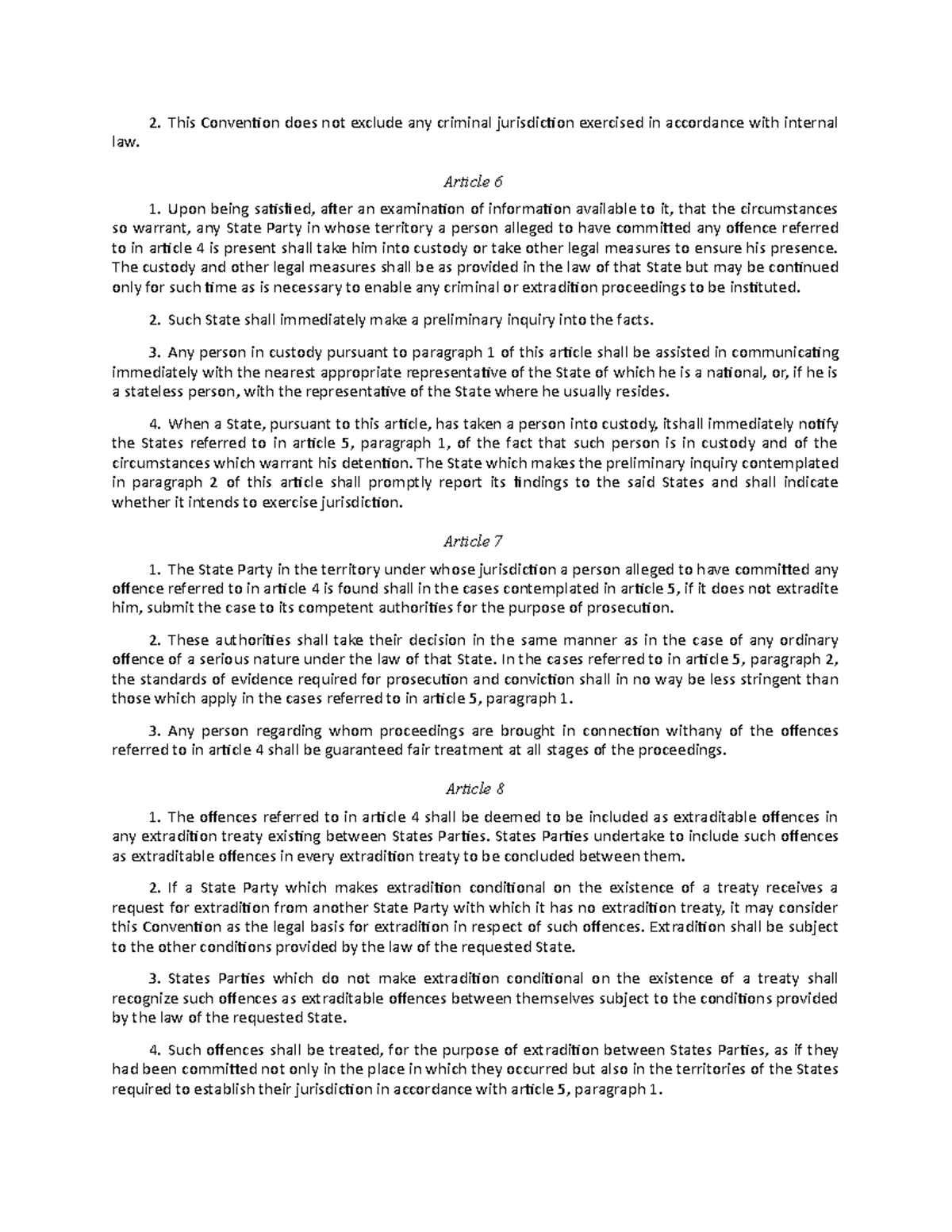 Int. humanrights law m56 - This Convention does not exclude any ...