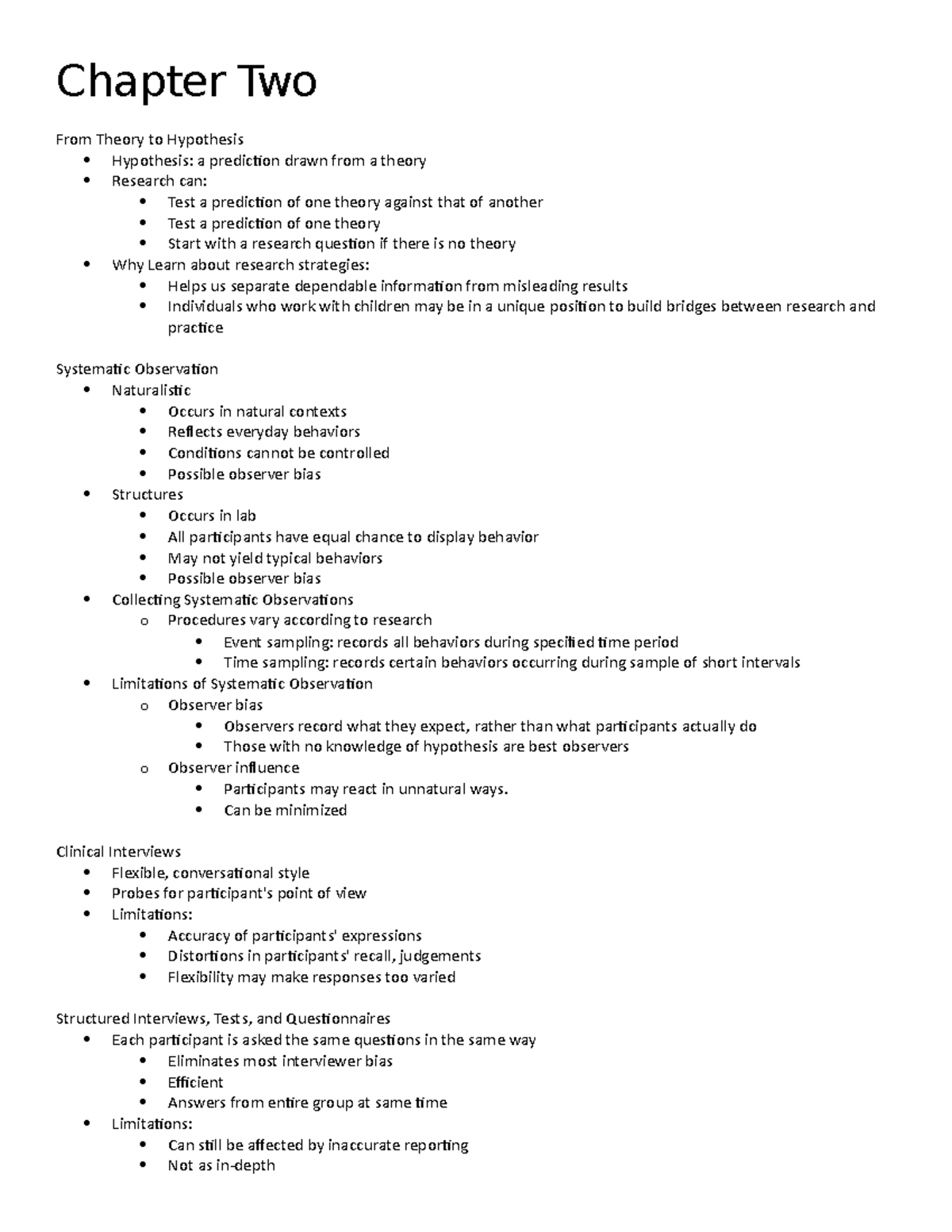 Chapter Two - Chapter Two From Theory to Hypothesis Hypothesis: a ...