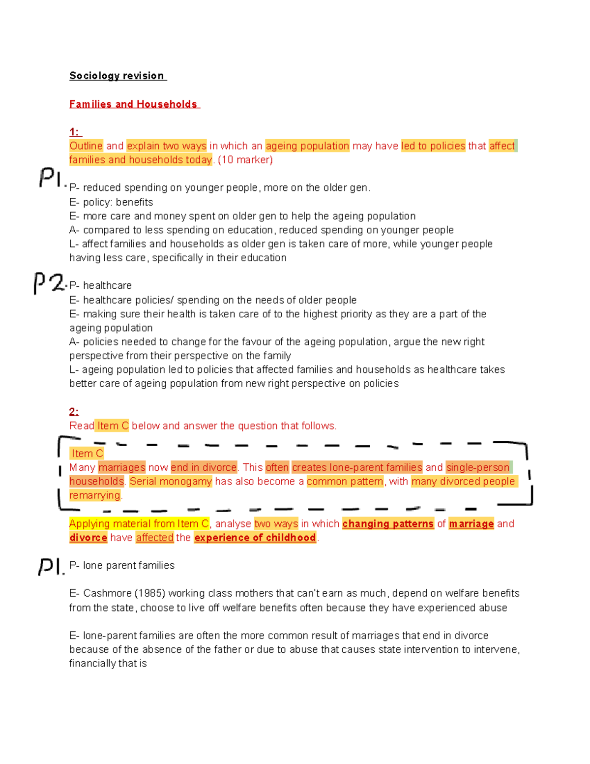 Sociology revision - Sociology revision Families and Households 1 ...