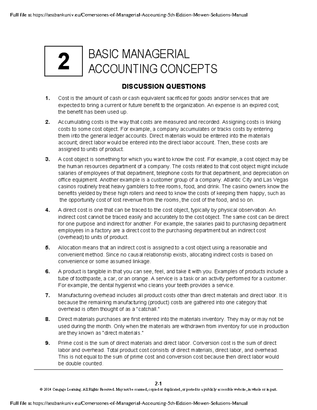 Pdfcoffee.com cornerstones-of-managerial-accounting-5th-edition-mowen ...